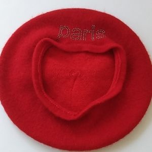 unbranded | Accessories | Red Beret Paris French Embellished Hat | Poshmark